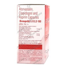 Ecosprin Gold 10mg Strip Of 15 Capsules - Uses, Side Effects, Dosage ...