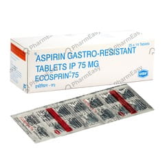 Ecosprin 75 MG Tablet (14) - Uses, Side Effects, Dosage, Composition ...