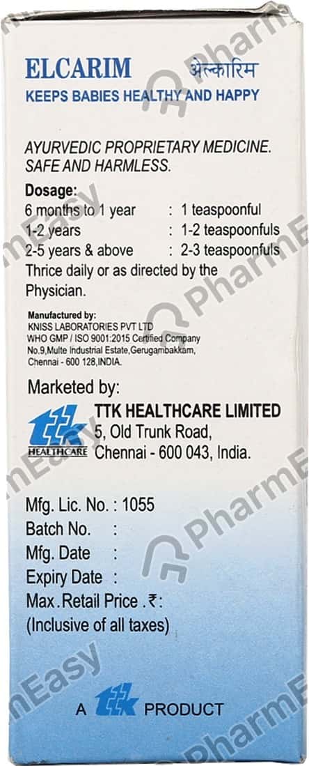 Buy ELCARIM ELIXIR 110ML Online & Get Upto 60% OFF at PharmEasy