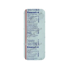 Emeset 4 MG Tablet (10) - Uses, Side Effects, Dosage, Composition ...
