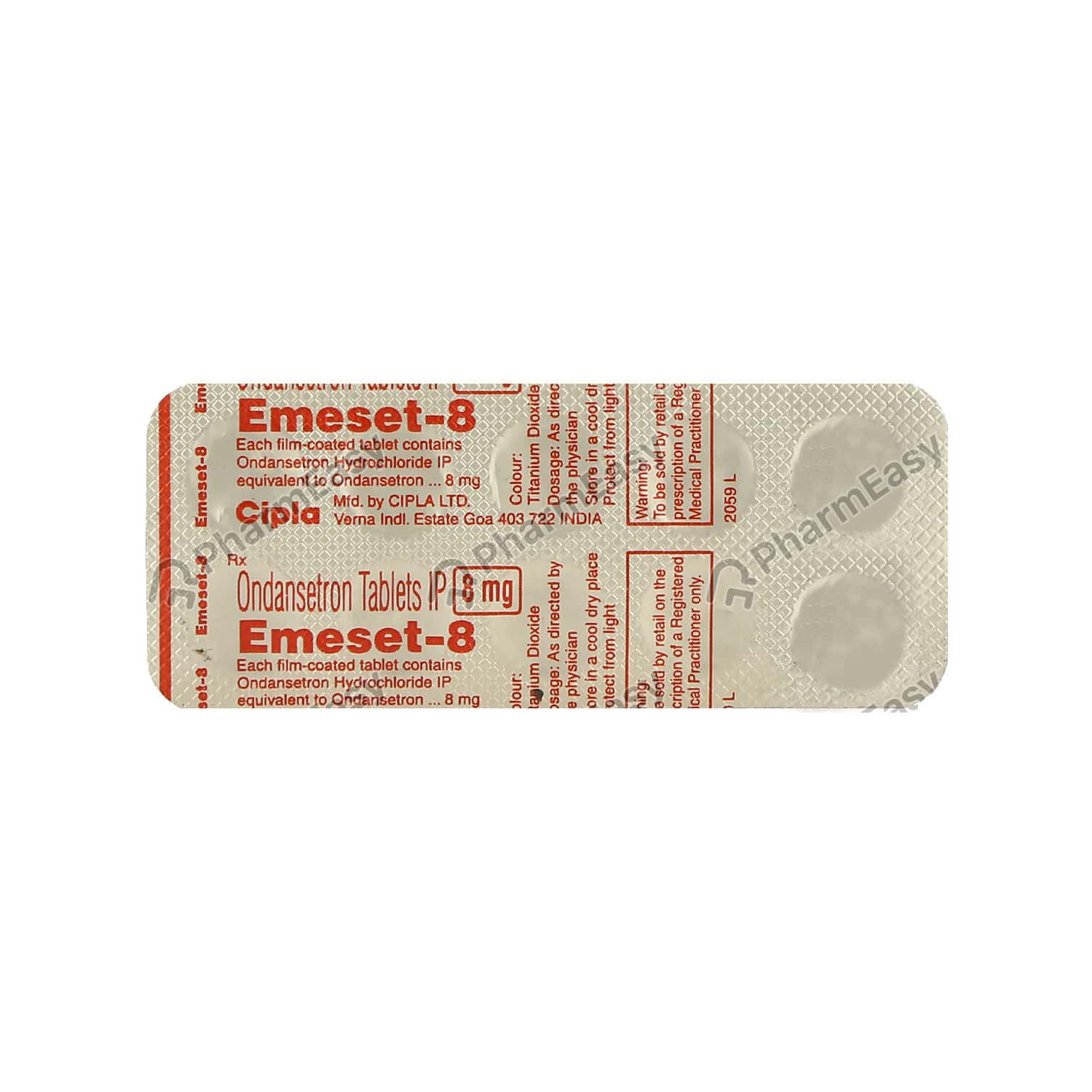 Buy Emeset 8 MG Tablet (10) Online at Flat 18% OFF* | PharmEasy