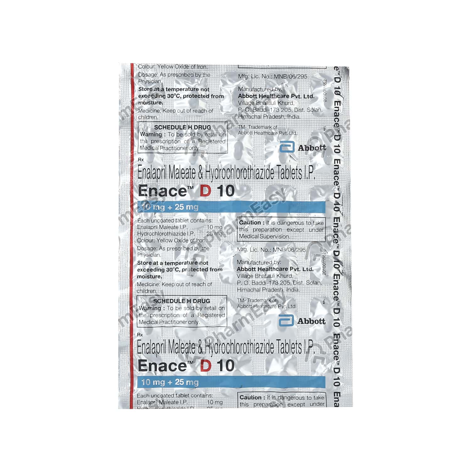 Buy Enace D 10mg Strip Of 30 Tablets Online at Flat 15% OFF | PharmEasy
