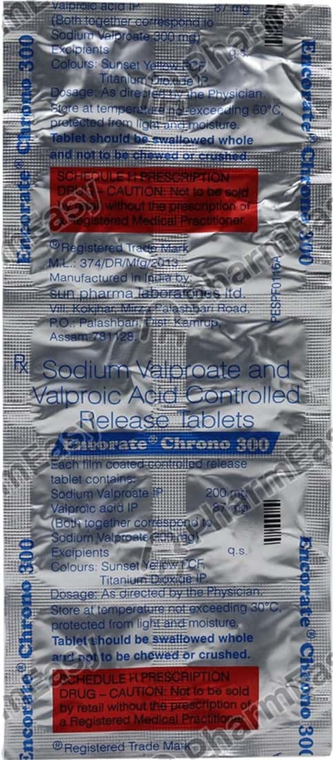 Encorate Chrono 300mg Tablet: Uses, Side Effects, Price, Dosage ...
