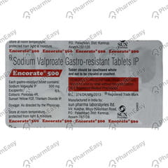 Encorate 500 MG Tablet (10): Uses, Side Effects, Price & Dosage | PharmEasy