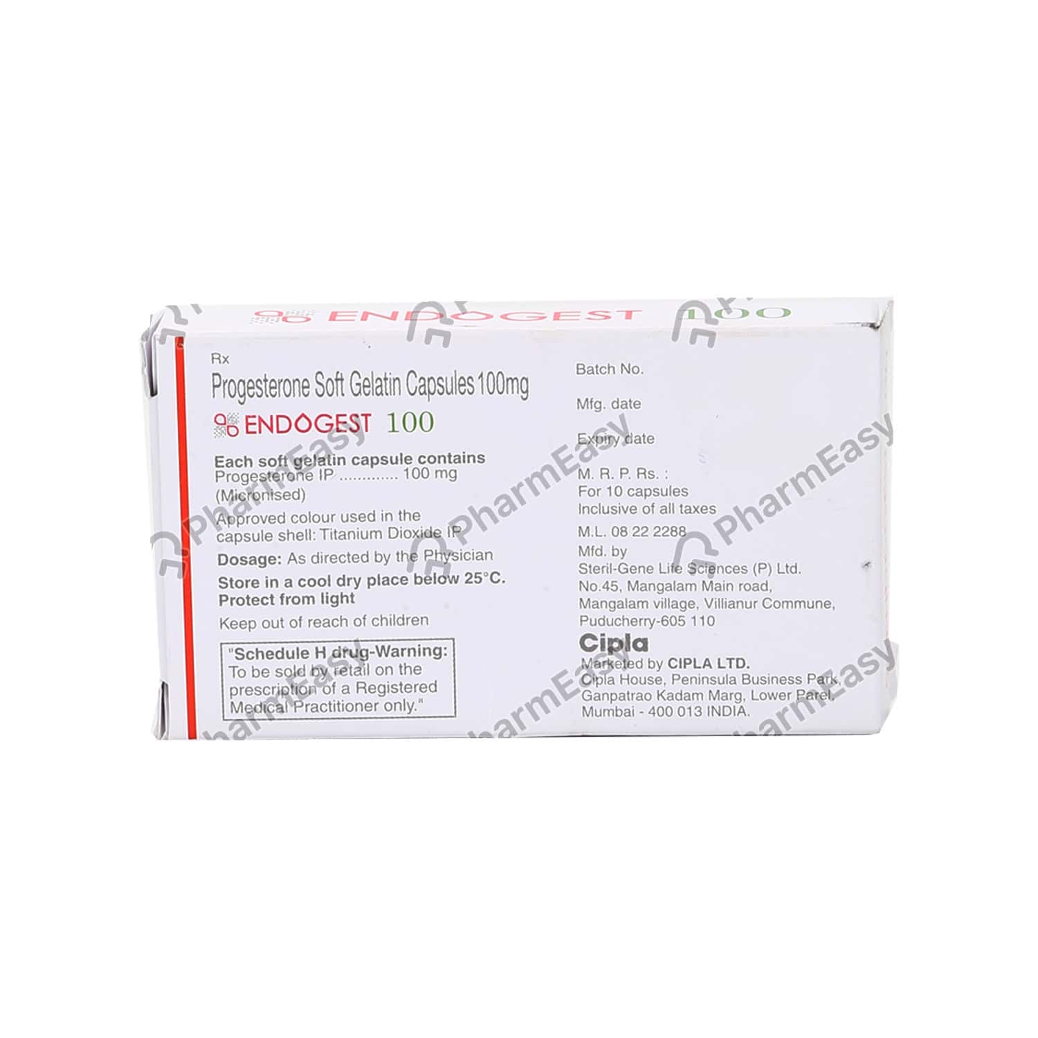 Endogest 100mg Capsule 10'S - Uses, Side Effects, Dosage, Composition ...