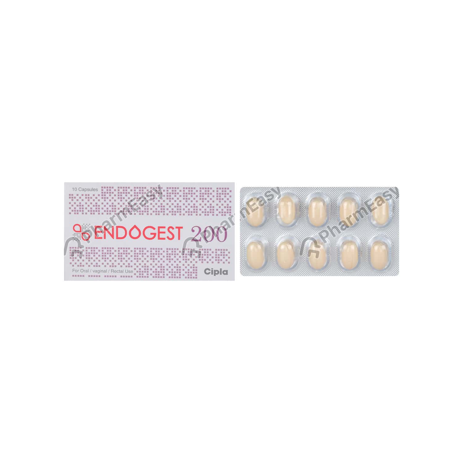 Endogest 200 MG Oral/Vaginal/Rectal Capsule (10) - Uses, Side Effects ...