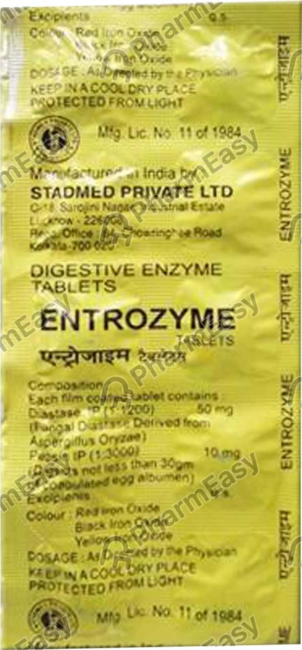 Entrozyme Tablet: Uses, Side-effects, Price, Dosage & More Info - PharmEasy