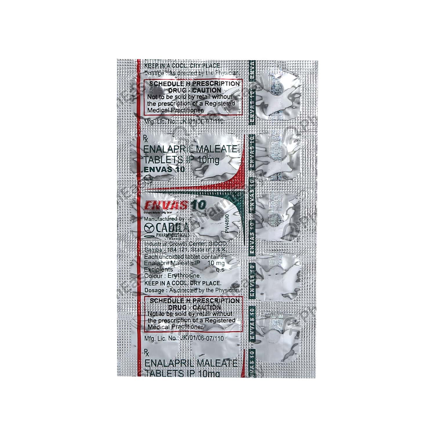 Buy Envas 10 MG Tablet (15) Online at Flat 18% OFF* | PharmEasy