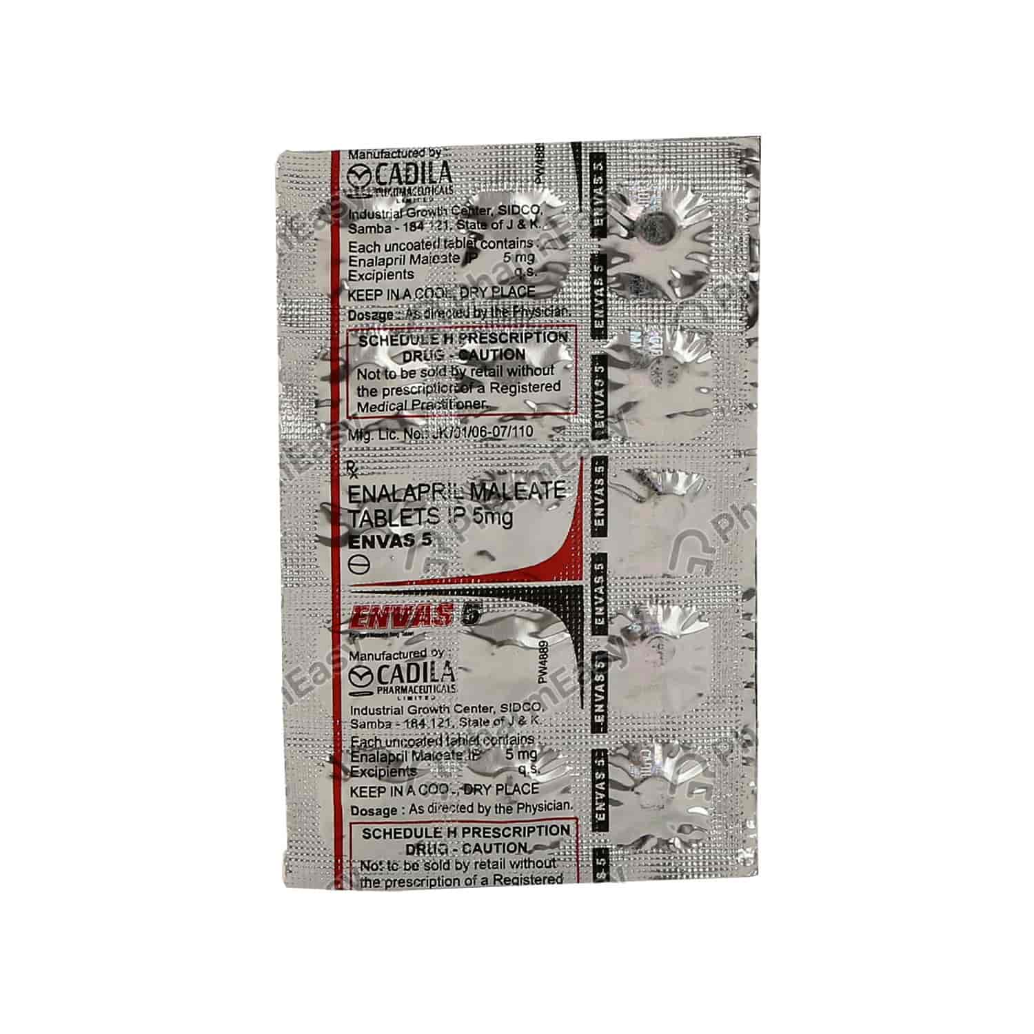 Buy Envas 5mg Tablet Online at Flat 18% OFF* | PharmEasy