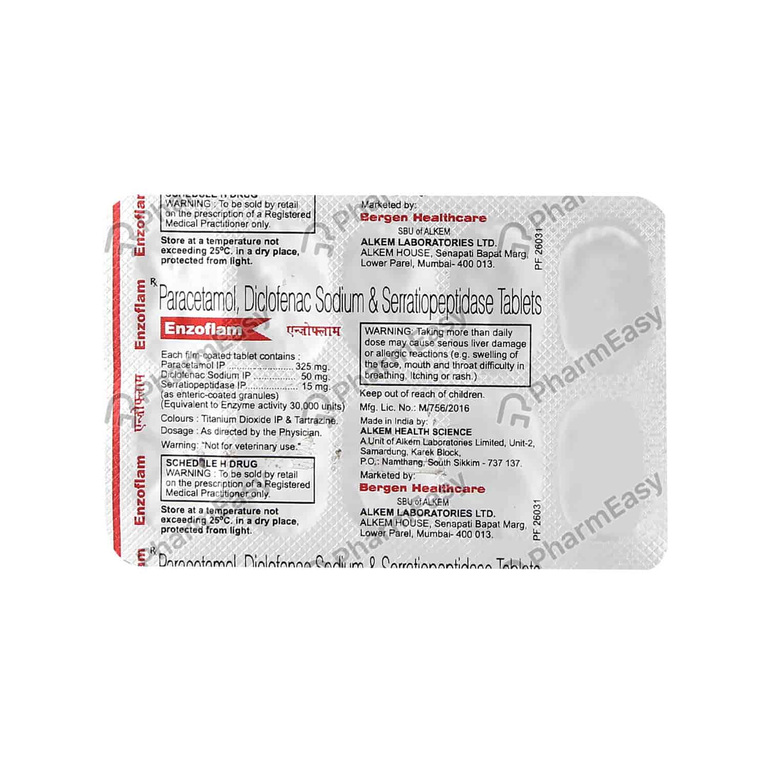 Buy Enzoflam Tablet Online at Flat 18% OFF* | PharmEasy