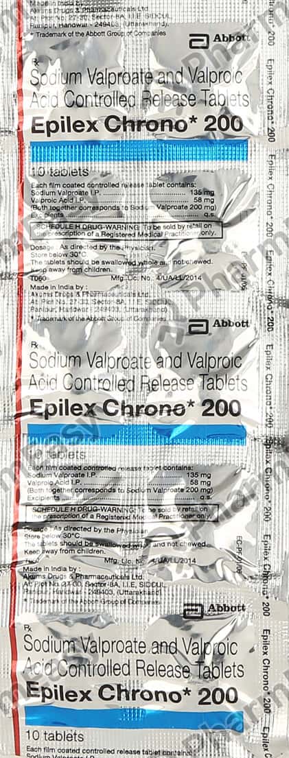 Epilex Chrono 200mg Tablets: Uses, Side Effects, Price & Dosage | PharmEasy