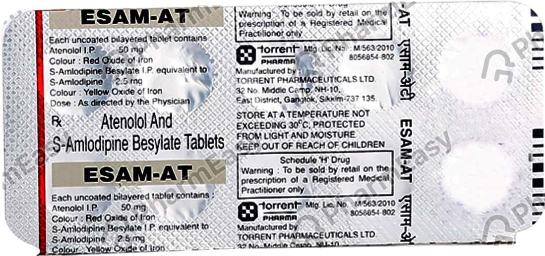 Esam At Strip Of 10 Tablets: Uses, Side Effects, Price & Dosage | PharmEasy