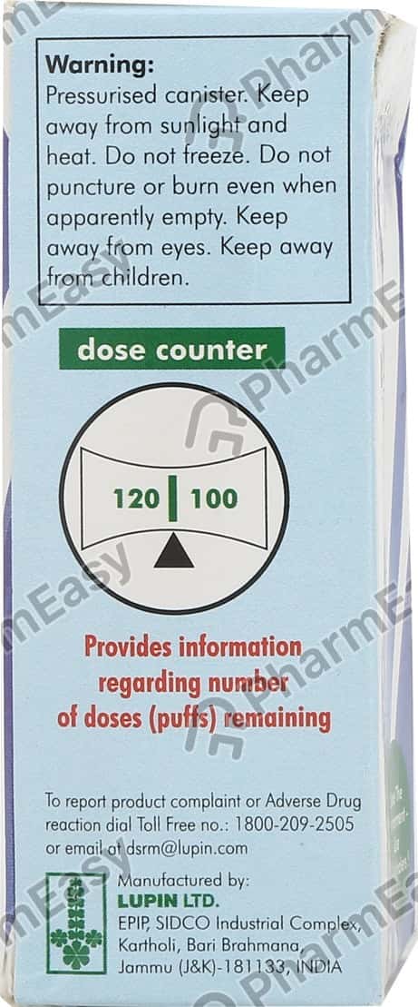 Esiflo 125/25mcg 120md Box Of 7.3gm Transhaler: Uses, Side Effects ...