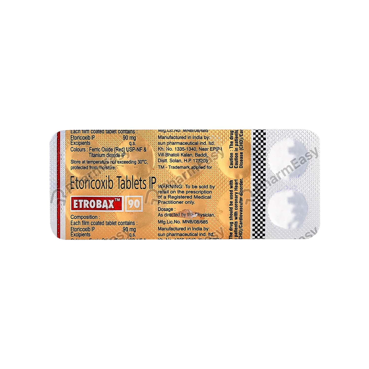 Etrobax 90 MG Tablet (10) - Uses, Side Effects, Dosage, Composition ...