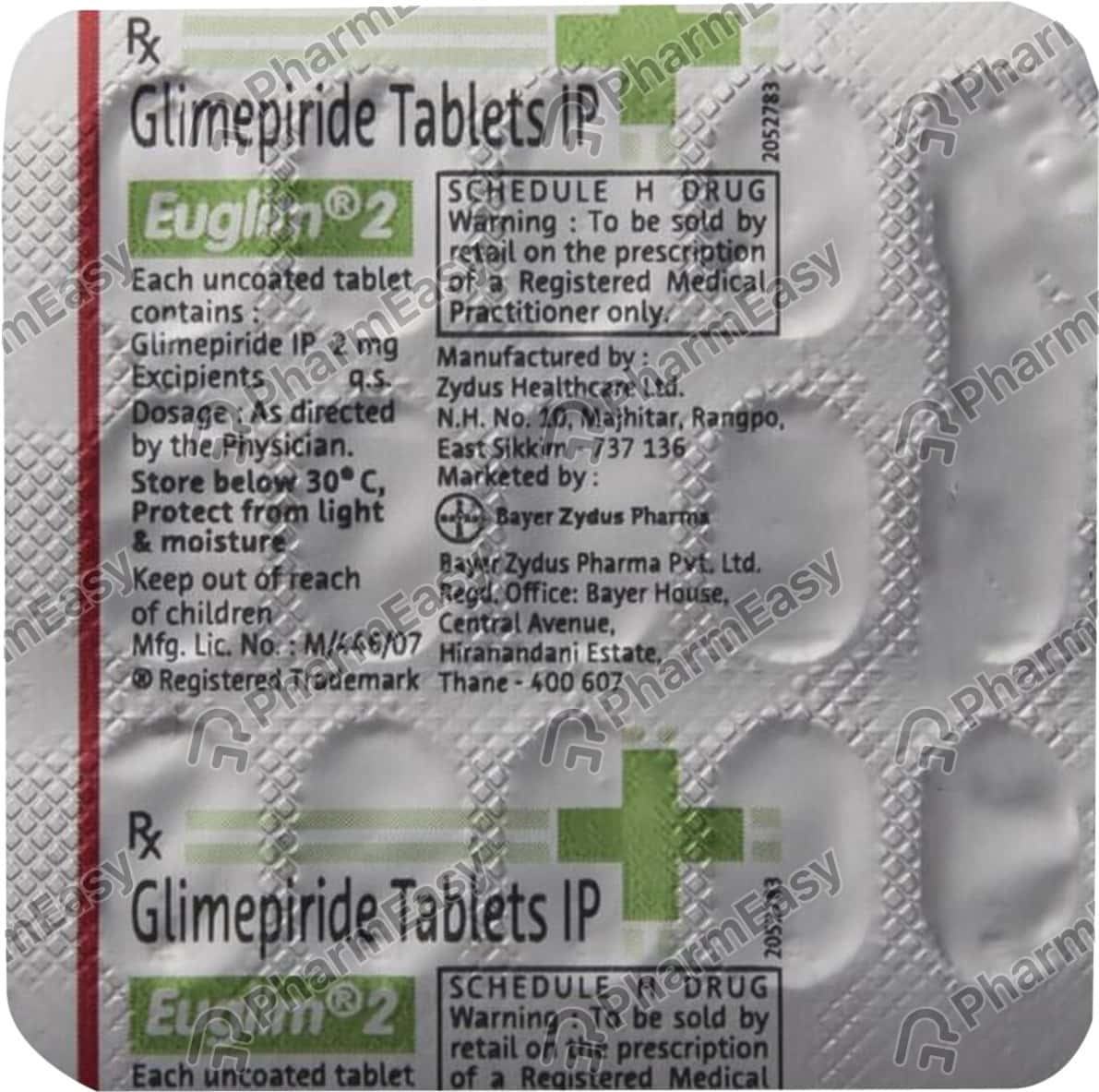 Euglim 2 MG Tablet (15): Uses, Side Effects, Price & Dosage | PharmEasy
