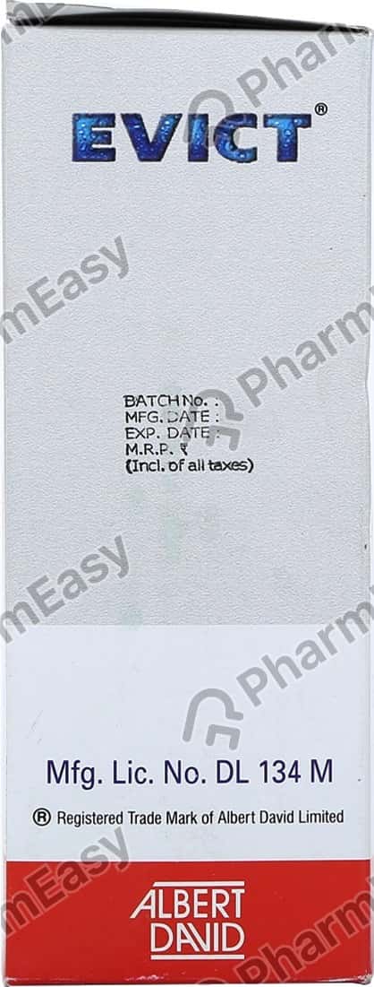 Evict 10 GM/15ML Oral Solution (200): Uses, Side Effects, Price, Dosage ...