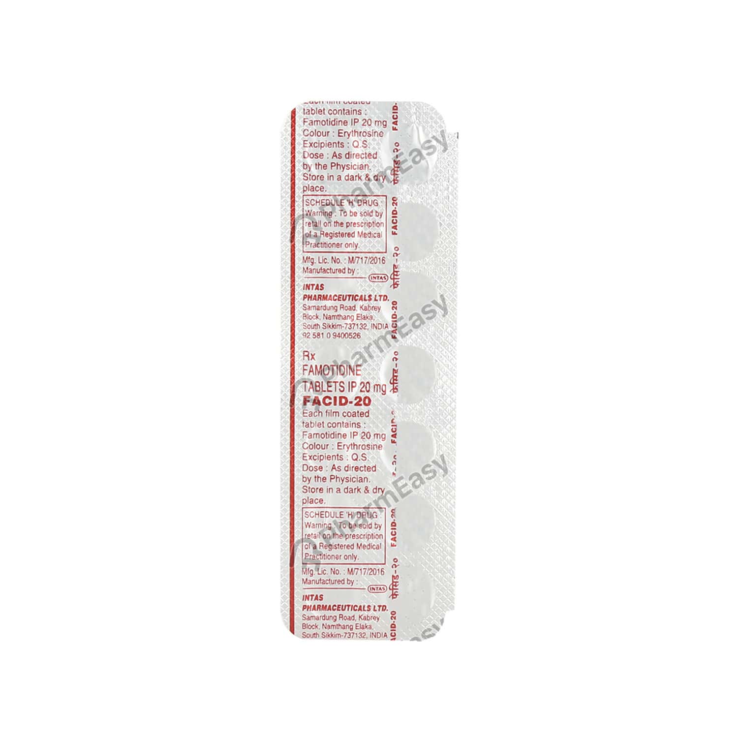 Buy Facid 20 MG Tablet (14) Online at Flat 18% OFF* | PharmEasy