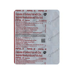 Fefol Z Capsule - Uses, Side Effects, Dosage, Composition & Price ...