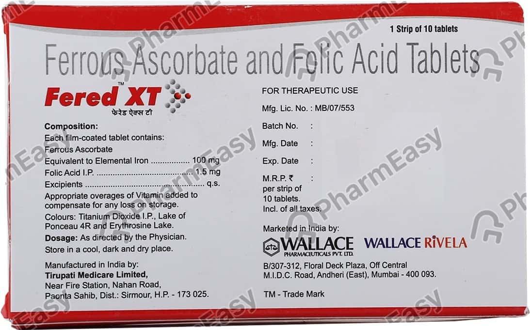 Fered Xt Tablet: Uses, Side Effects, Price & Dosage | PharmEasy