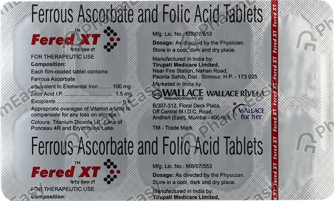 Fered Xt Tablet: Uses, Side Effects, Price & Dosage | PharmEasy
