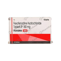 Fexigra 180 MG Tablet (10) - Uses, Side Effects, Dosage, Composition ...