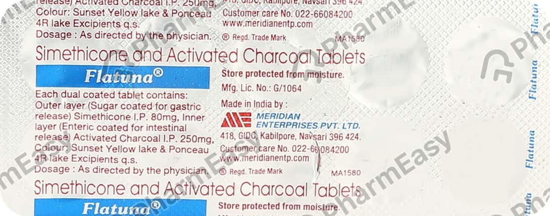 Buy Flatuna Strip Of 10 Tablets Online at Flat 15% OFF | PharmEasy
