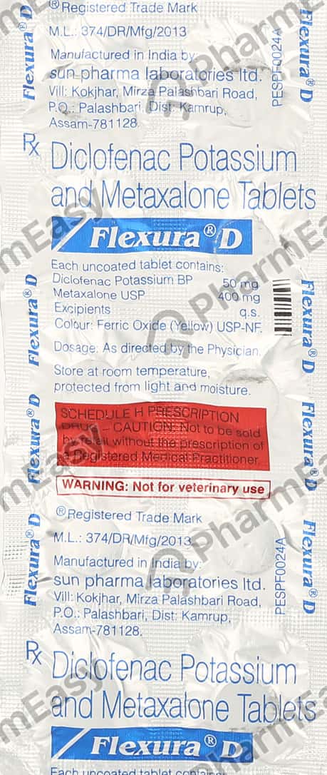 Flexura D Strip Of 10 Tablets: Uses, Side Effects, Price & Dosage ...