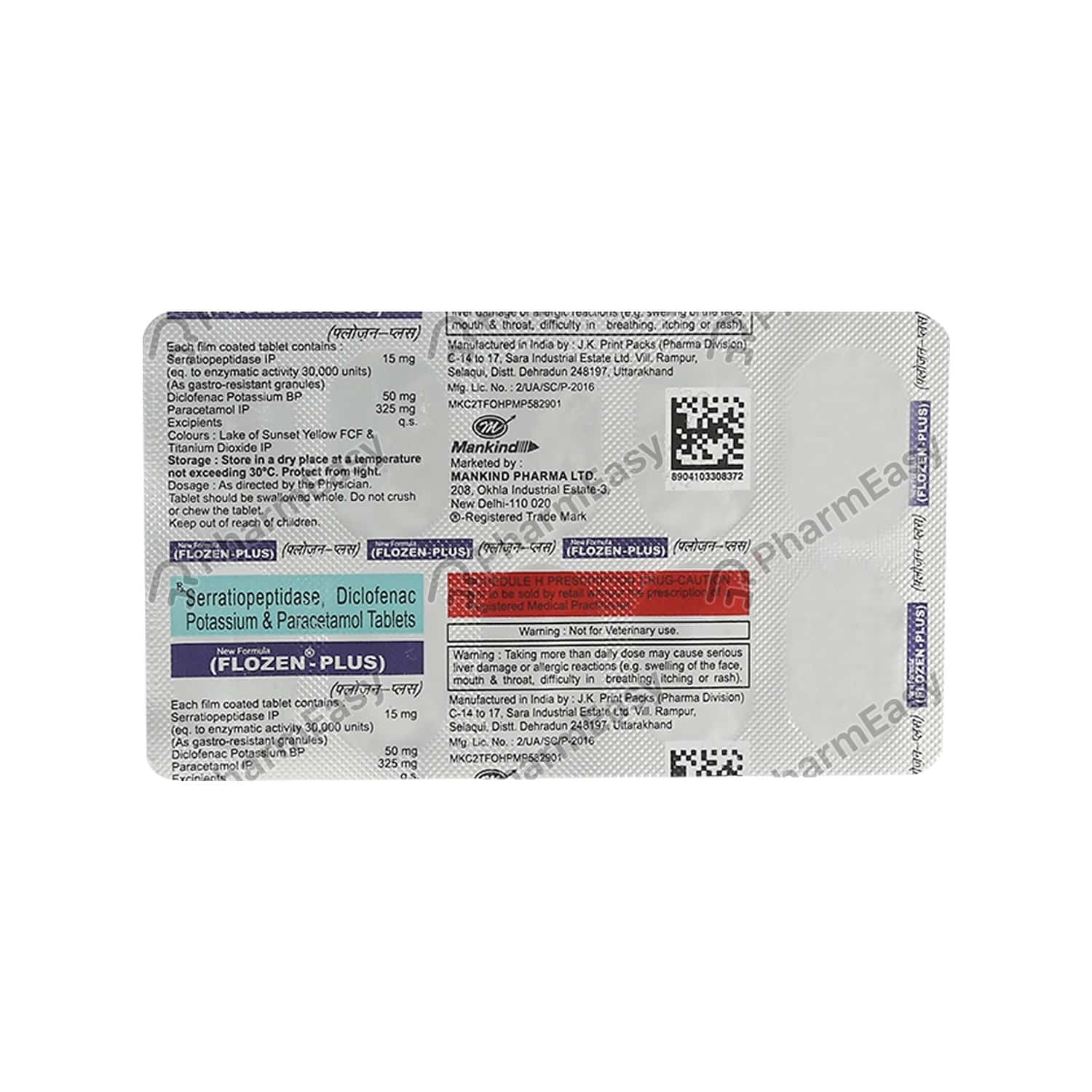 New Formula Flozen Plus Strip Of 10 Tablets - Uses, Side Effects ...