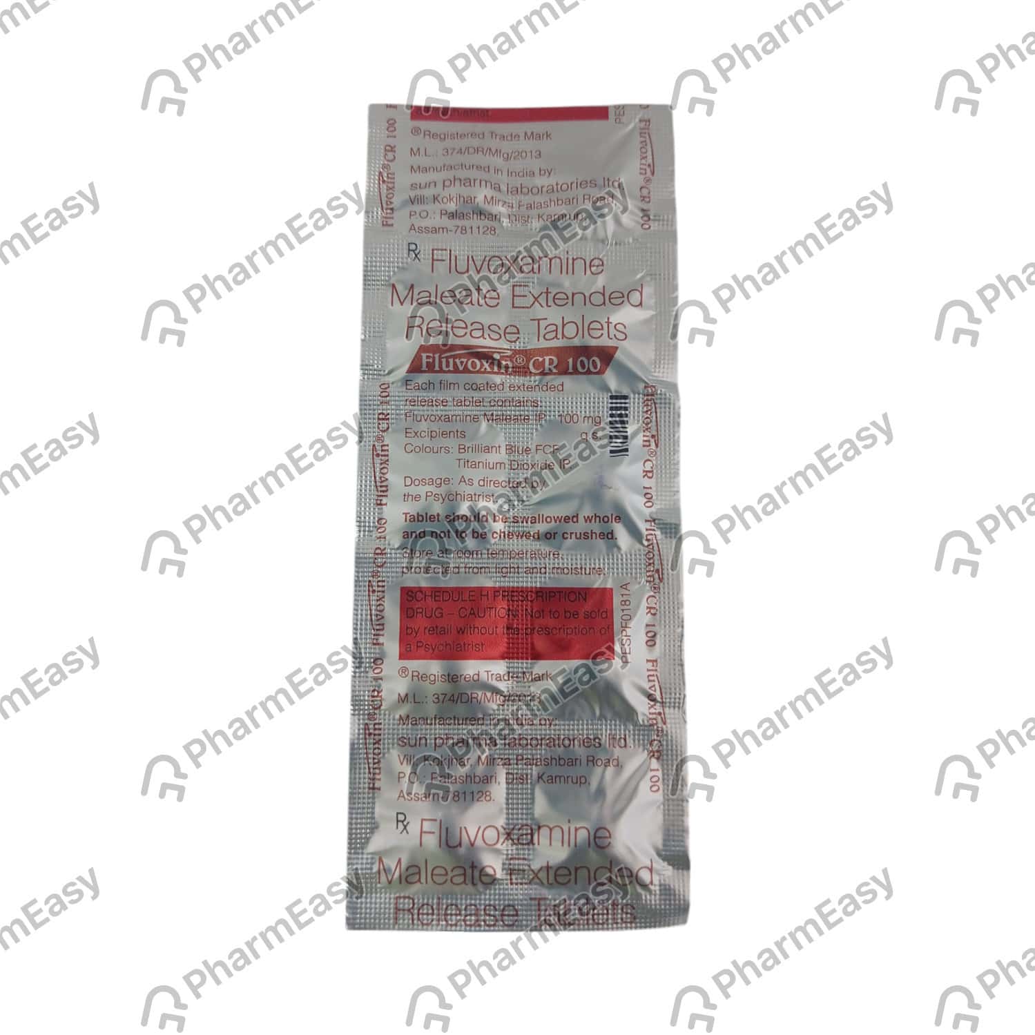 Fluvoxin Cr 100 MG Tablet (10): Uses, Side Effects, Price & Dosage ...