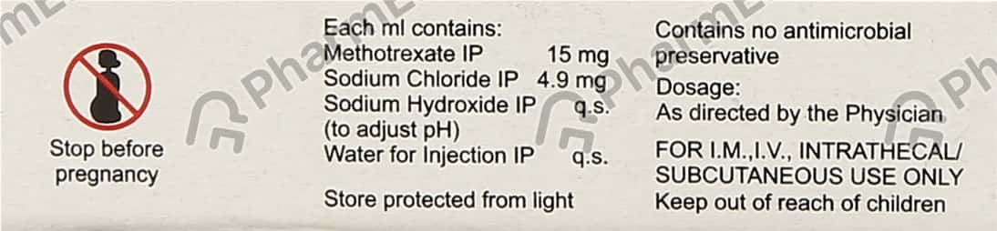 Folitrax 15 MG Injection (1): Uses, Side Effects, Price & Dosage ...