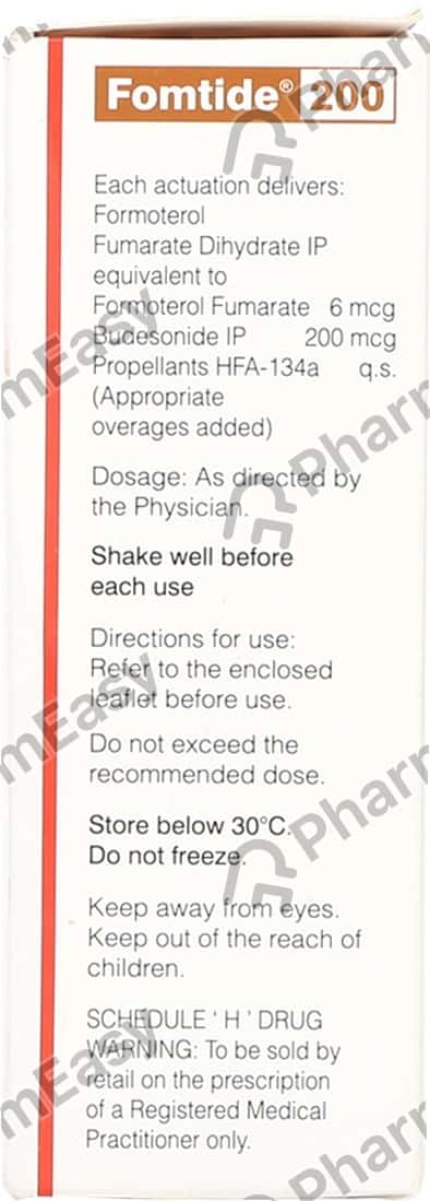 Fomtide 200mcg Box Of 120md 9.2gm Metered Dose Inhaler: Uses, Side ...