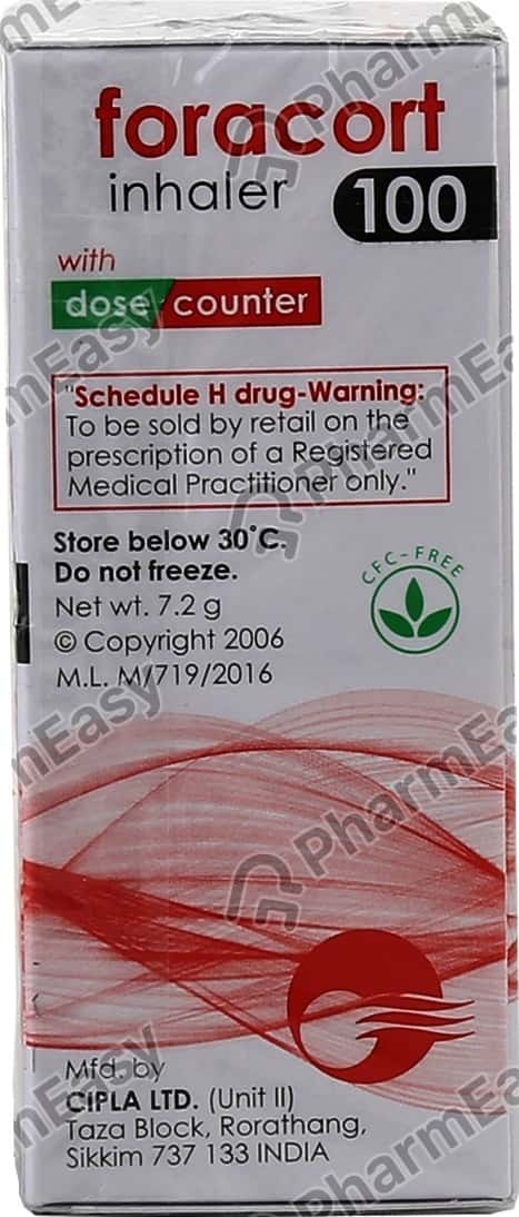 Foracort 100mcg Box Of 120md Metered Dose Inhaler: Uses, Side Effects ...