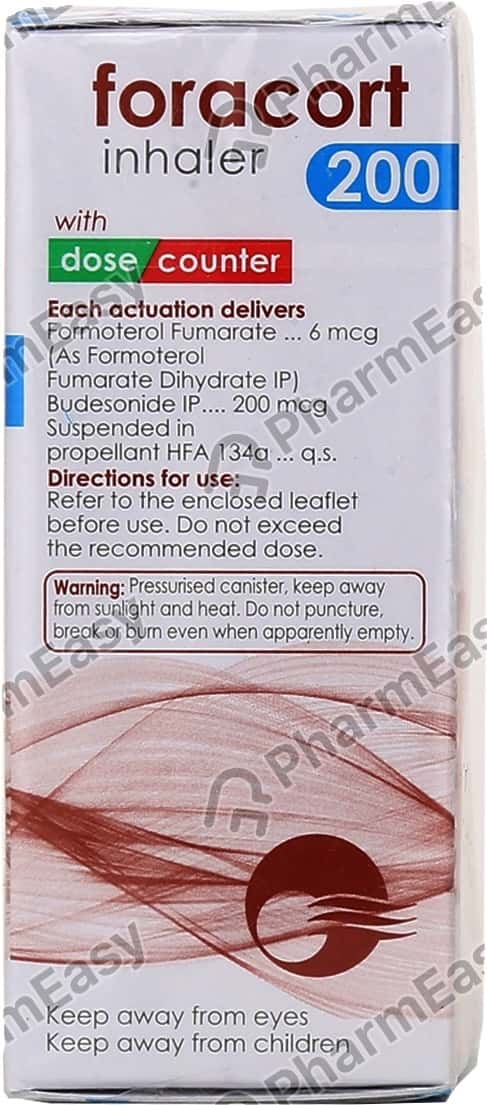 Foracort 6/200mcg Box Of 120md Metered Dose Inhaler: Uses, Side Effects ...