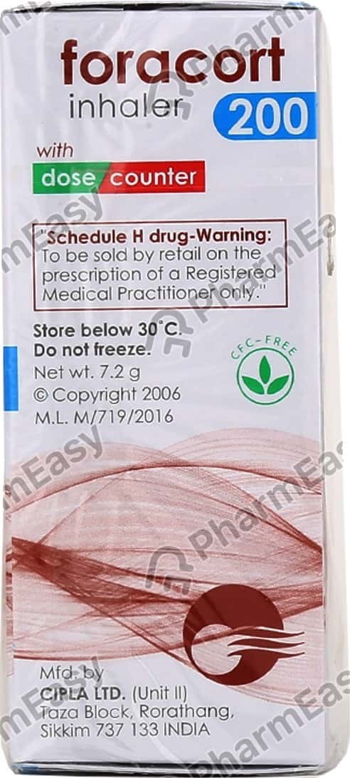 Foracort 6/200mcg Box Of 120md Metered Dose Inhaler: Uses, Side Effects ...