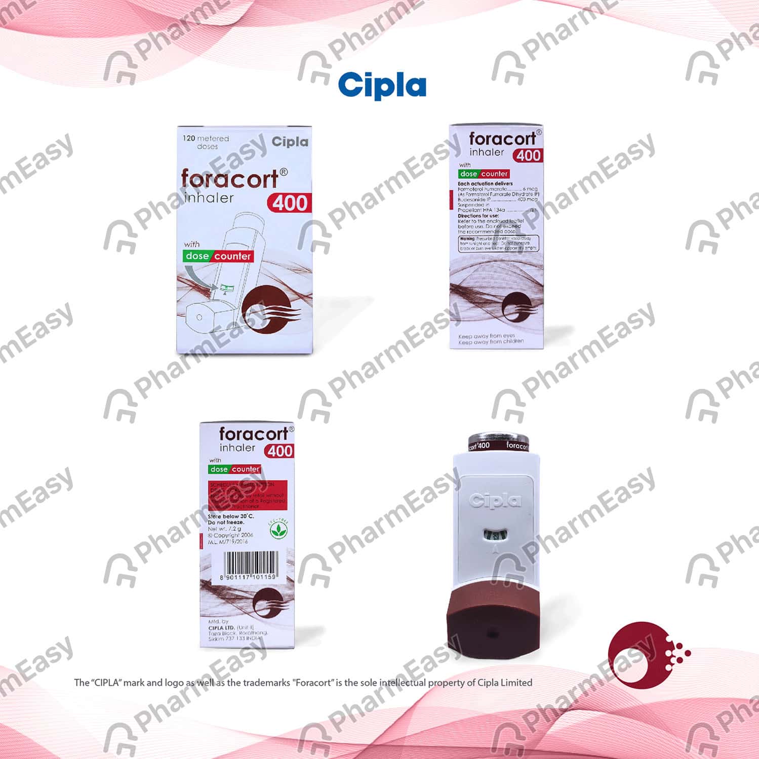 Foracort 400mcg Box Of 120md Metered Dose Inhaler: Uses, Side Effects ...