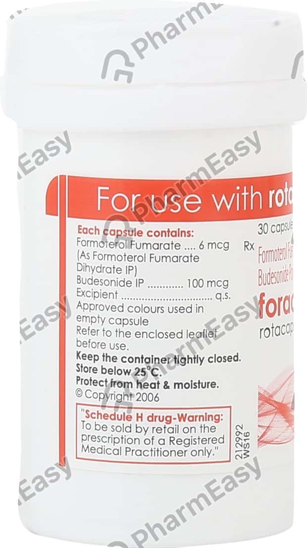 Foracort 100mcg Box Of 30 Rotacaps: Uses, Side Effects, Price & Dosage ...