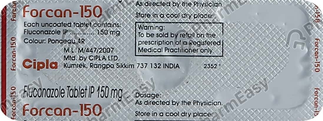 Forcan 150 MG Tablet (1): Uses, Side Effects, Price, Dosage ...