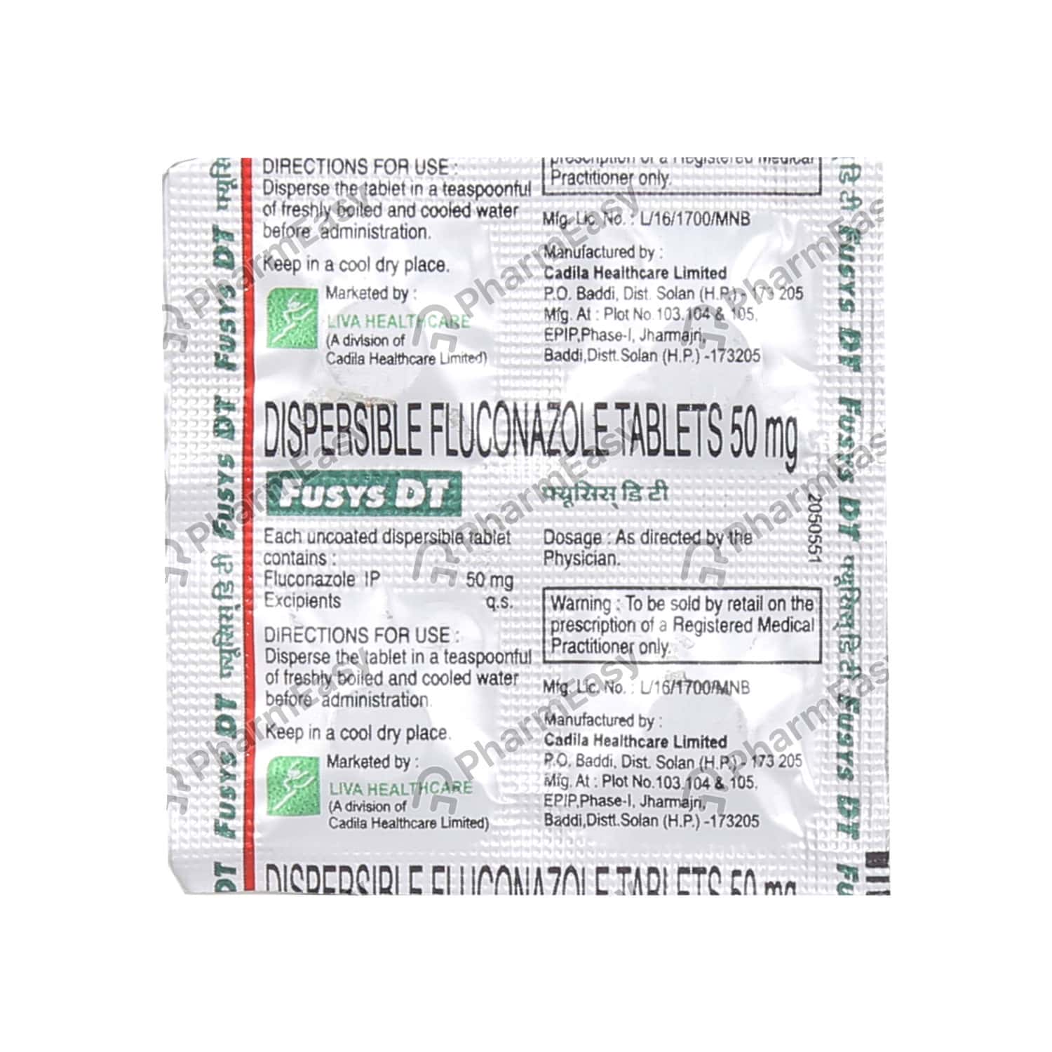 Fusys Dt 50 MG Tablet (4) - Uses, Side Effects, Dosage, Composition & Price | PharmEasy