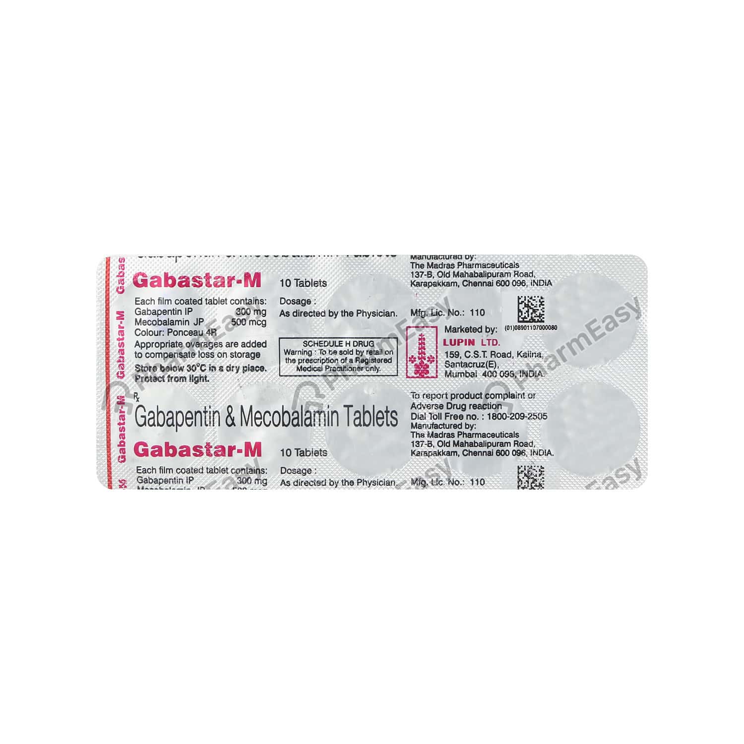 Gabastar M Strip Of 10 Tablets - Uses, Side Effects, Dosage ...
