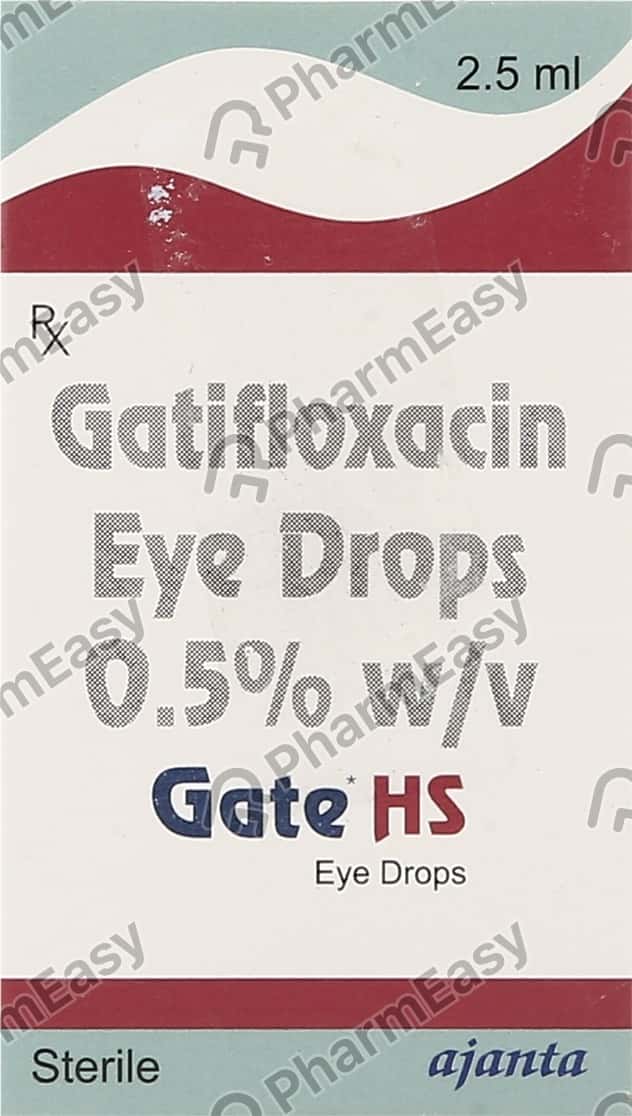 Gate Hs 0.5 %W/V Eye Drop (2.5): Uses, Side Effects, Price & Dosage ...