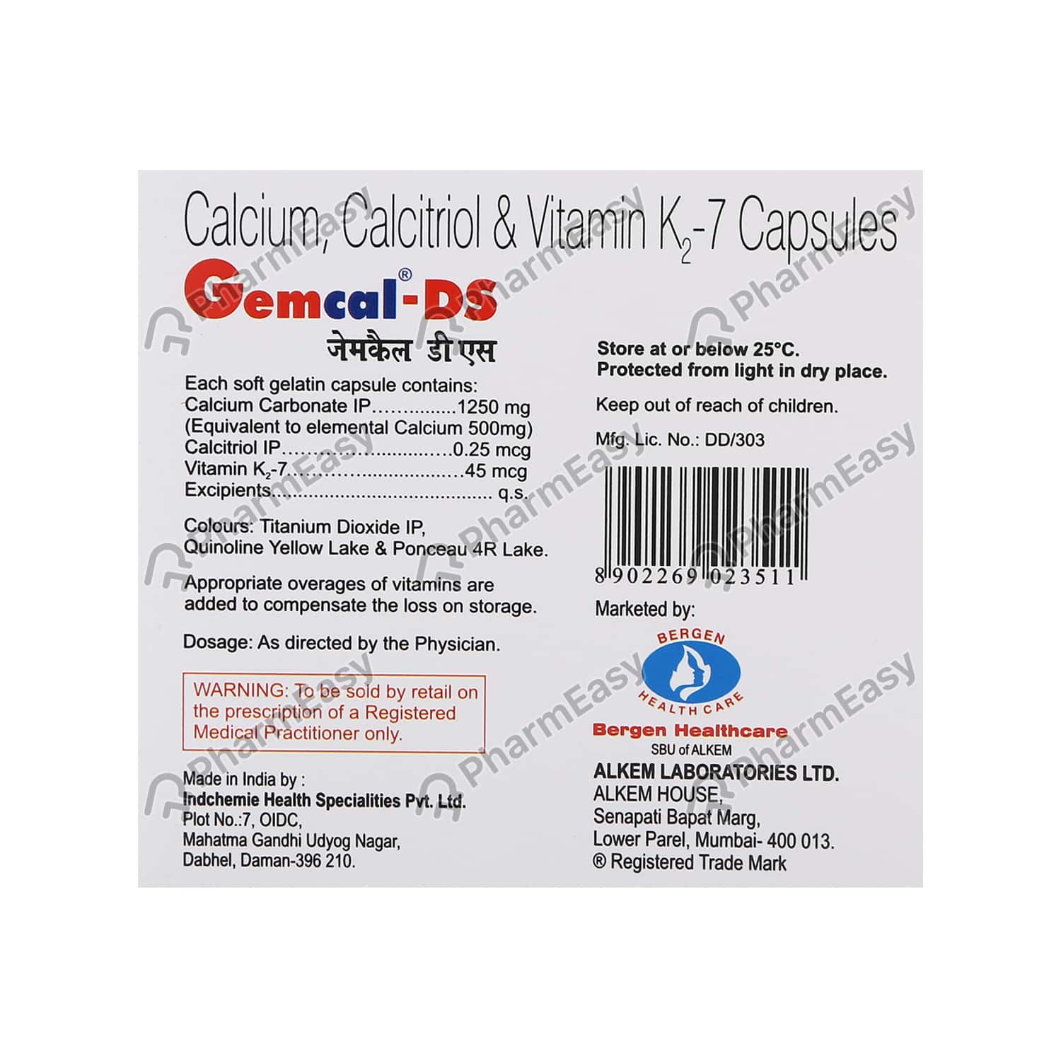 Buy Gemcal Ds Capsule (15) Online at Flat 18% OFF* | PharmEasy