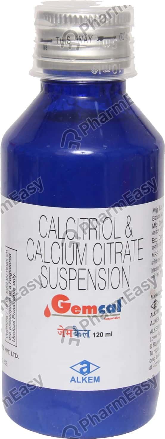 Gemcal Bottle Of 120ml Syrup: Uses, Side Effects, Price & Dosage ...
