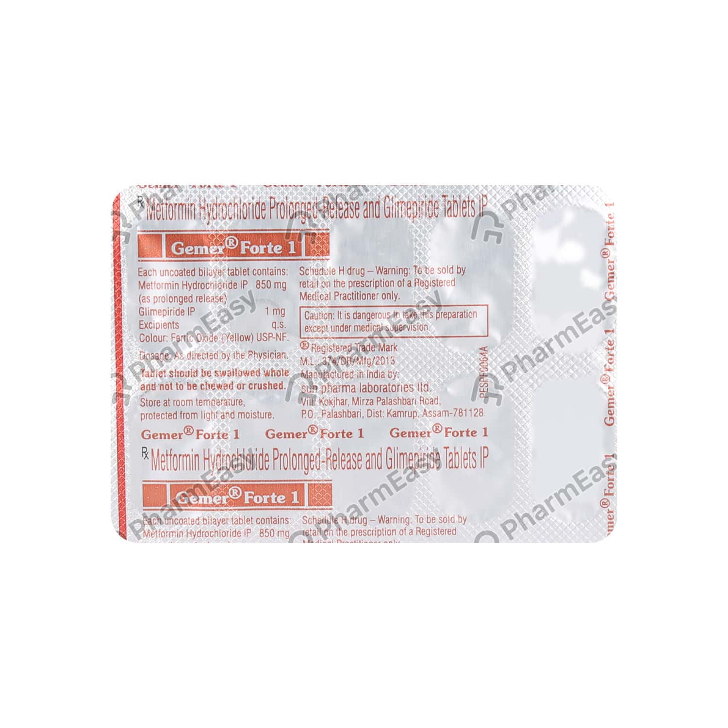 Gemer Forte 1mg Tablet - Uses, Side Effects, Dosage, Composition ...