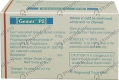 Gemer P 2 Tablet: Uses, Side-effects, Price, Dosage & More Info - PharmEasy