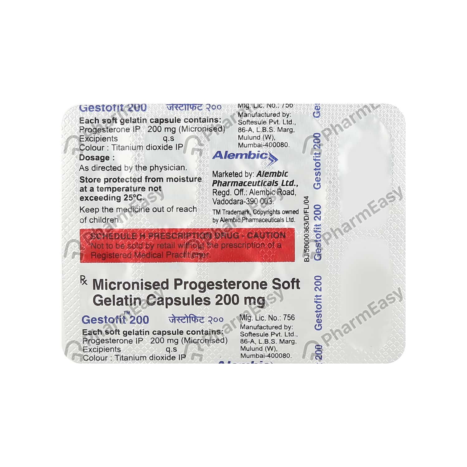 Gestofit 200 MG Oral/Vaginal/Rectal Capsule (10) - Uses, Side Effects ...