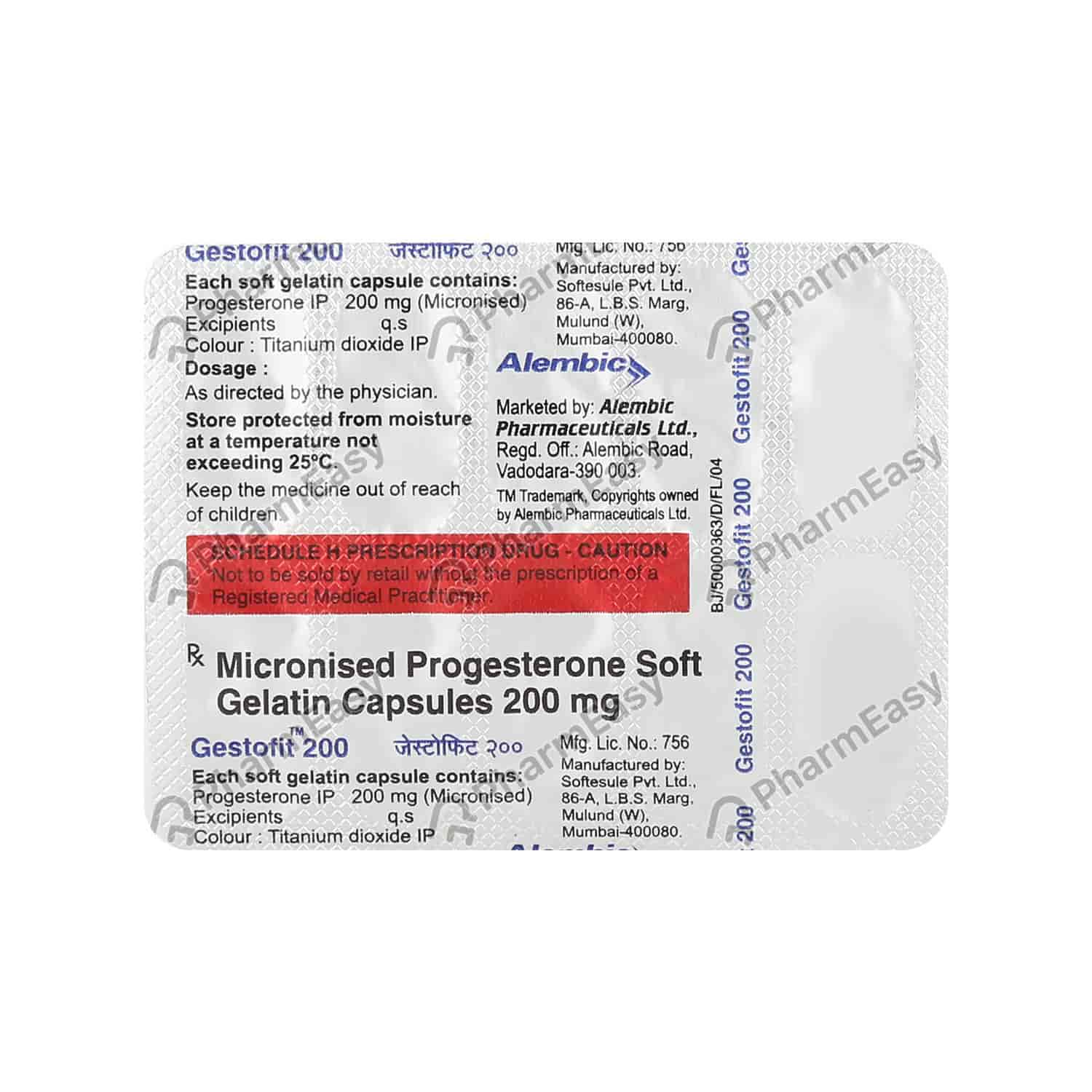 Gestofit 200mg Cap - Uses, Side Effects, Dosage, Composition & Price ...