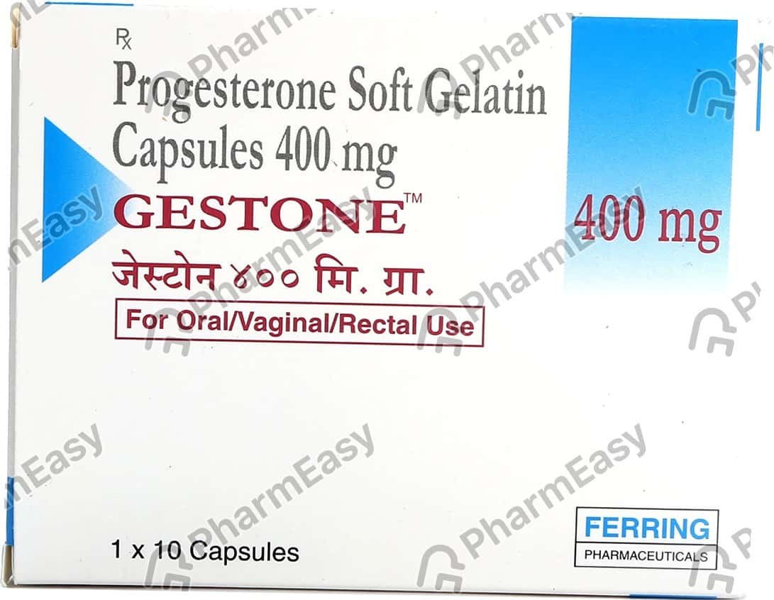 Gestone 400 MG Oral/Vaginal/Rectal Capsule (10): Uses, Side Effects ...