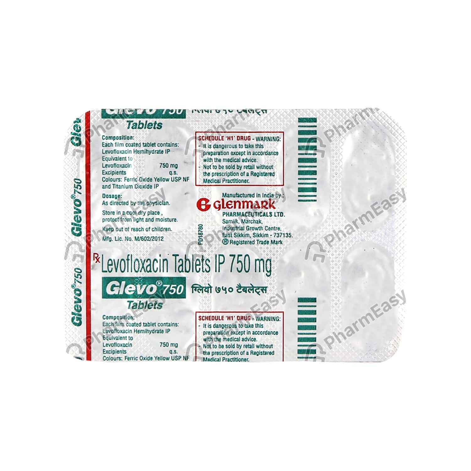 Glevo 750 MG Tablet (10) - Uses, Side Effects, Dosage, Composition ...