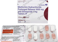 Glimy M 1mg Forte Strip Of 10 Tablets: Uses, Side Effects, Price ...