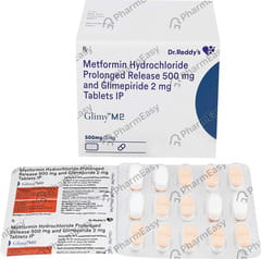 Glimy M2 Strip Of 15 Tablets: Uses, Side Effects, Price & Dosage ...
